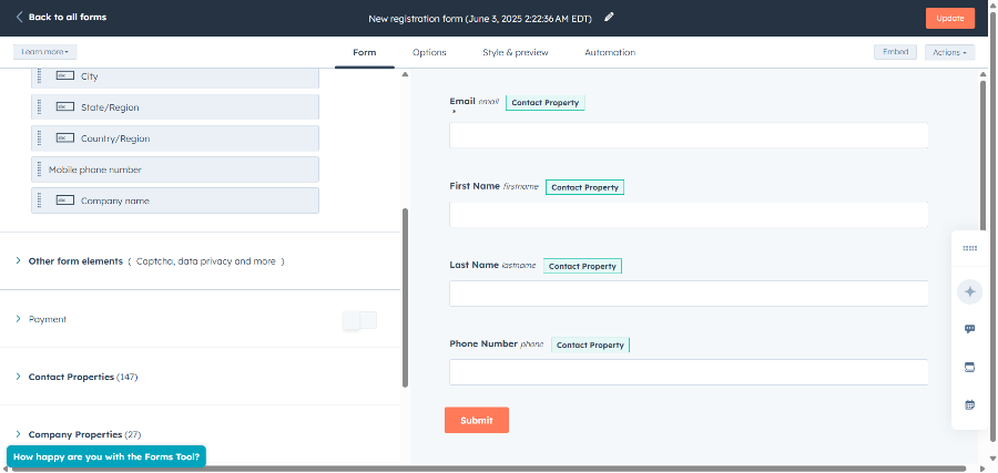 How to Create HubSpot Web Form (New Editor)